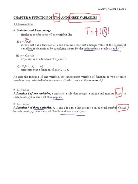 Chapter 3 0 Mat235 Pdf Maxima And Minima Function Mathematics
