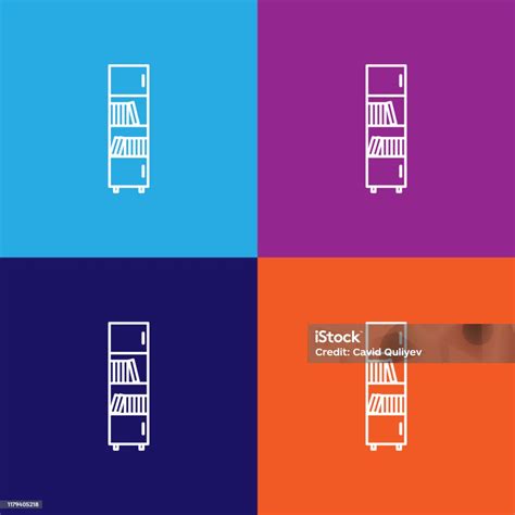 책장 아이콘입니다 모바일 개념 및 웹 앱용 가구 요소입니다 웹 사이트 디자인 및 개발 앱 개발을위한 얇은 줄 아이콘 가구에 대한