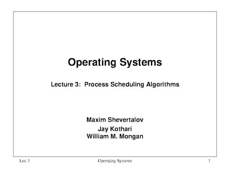 Ppt Process Scheduling