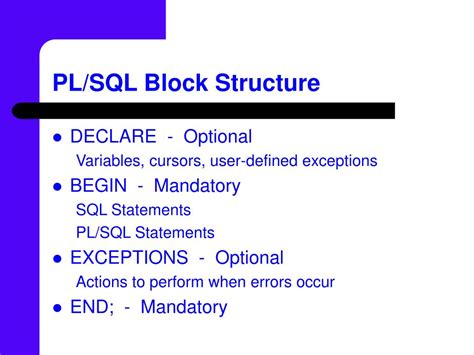 Ppt Plsql Block Structure Powerpoint Presentation Free Download Id5120717