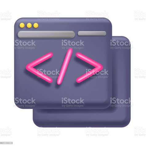 3d Code Icon Vector Python Abstract Api Business Technology Computer