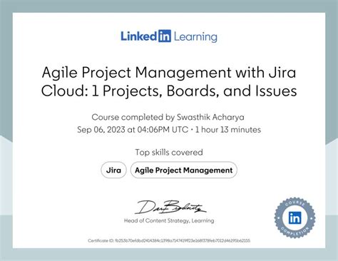swasthik acharya on linkedin certificate of completion