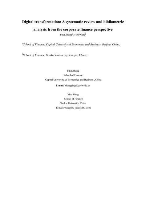 Pdf Digital Transformation A Systematic Review And Bibliometric Analysis From The Corporate