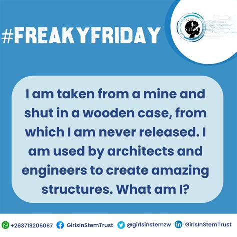 Girls In Stem Trust On Linkedin Stemriddle Fridayriddle Puzzletime Riddlemethis Brainteaser