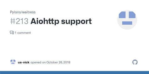 Aio Support · Issue 213 · Pylonswaitress · Github