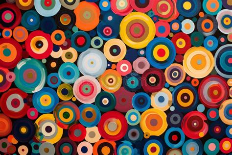 Illustration Of Abstract Background With Colorful Circles Generative Ai Stock Illustration