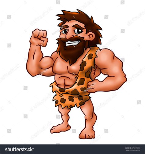 Funny Caveman Cartoon Stock Illustration 674315854 Shutterstock