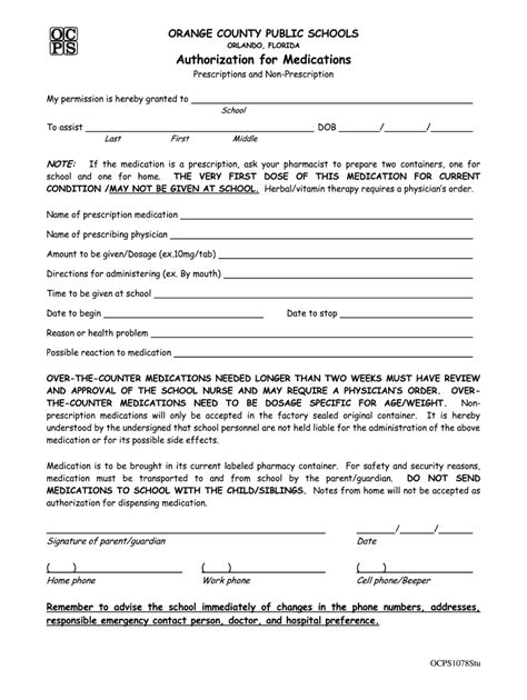 Orange County Public Schools Ocps1078stu Fill And Sign Printable