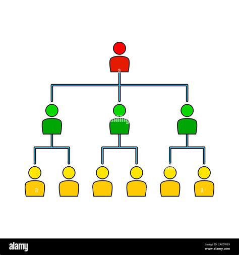Company Structure Icon Isolated White Background Corporate Hierarchy