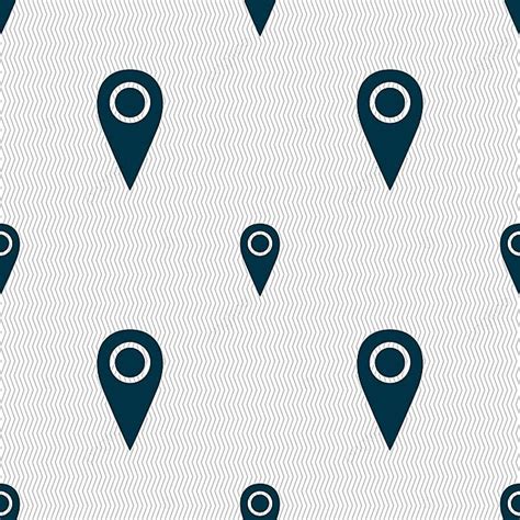 Geometric Seamless Abstract Background With A Map Pointer Icon Symbol Vector Illustration Vector