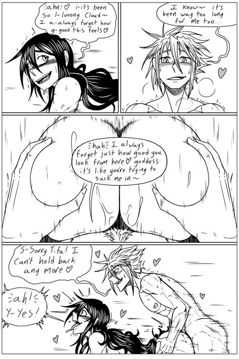 Rule 34 2d Art Ass Black And White Black And White Drawing Cloud Strife Comic Comic Page