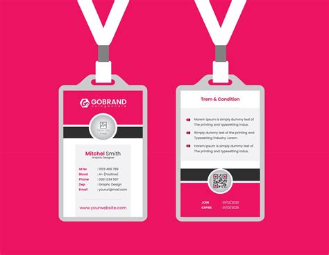 Colorful Id Card Template Design In Vector 10700376 Vector Art At Vecteezy