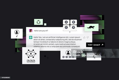 Chatbot Vector Illustration Neural Network Generates Text Artificial Intelligence Answers