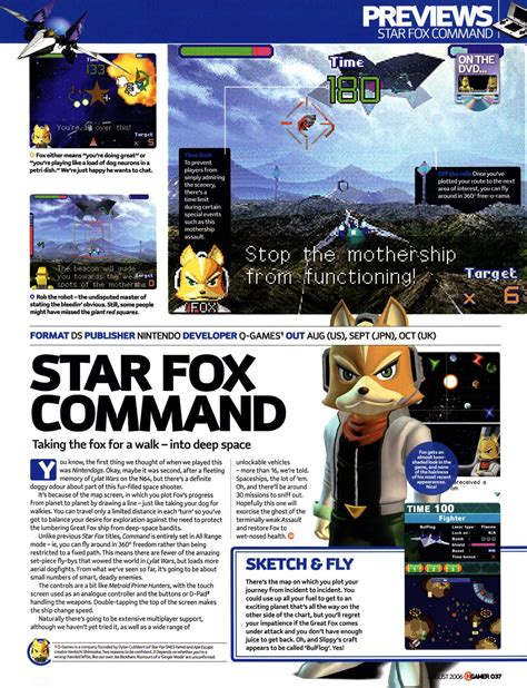 Star Fox Command Ds Preview From Ngamer Issue 1 August 2006 Rretrogamingmagazines