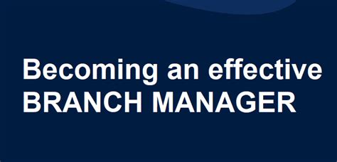 Training Effective Branch Management By Trimitra Consultants