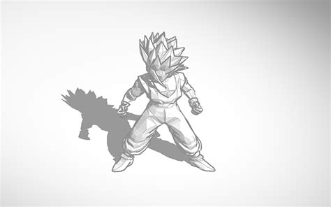 3d Design Gohan Ssj2 Tinkercad