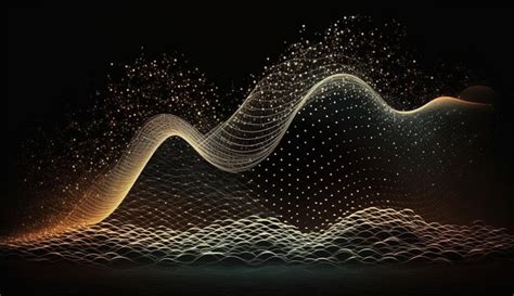 Premium Photo Sound Waves Dynamic Effect Illustration With Particle