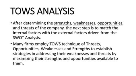 Tows Analysis Pptx