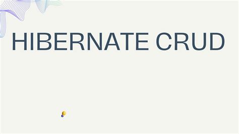 Hibernate Crud Operations Youtube