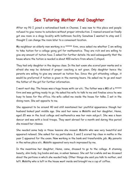 Sex Tutoring Mother And Daughter En Pdf Language Arts