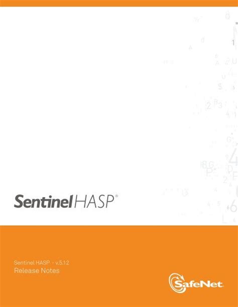 Sentinel HASP V 5 12 Release Notes SafeNet