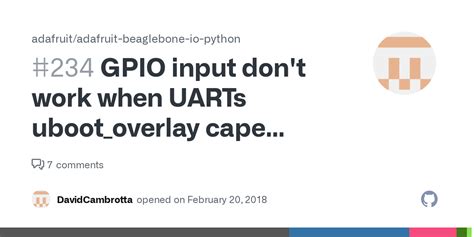 Gpio Input Dont Work When Uarts Ubootoverlay Cape Enable · Issue 234 · Adafruitadafruit