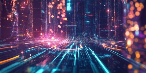 A Mesmerizing Futuristic Visualization Of Ai Driven 6g Wireless Communication Featuring Glowing