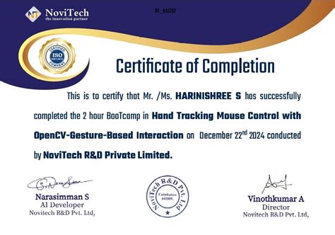 ℍ𝕒𝕣𝕚𝕟𝕚𝕤𝕙𝕣𝕖𝕖 𝕊𝕖𝕟𝕥𝕙𝕚𝕝𝕜𝕦𝕞𝕒𝕣 On Linkedin Computervision Gesturecontrol