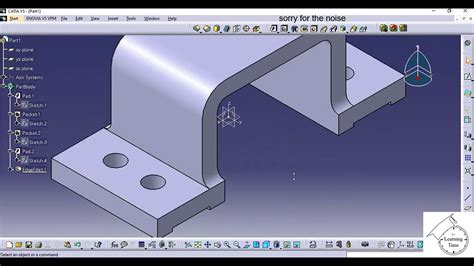 CATIA V5 Exercises CATIA V5 Part Design Exercise 15 YouTube