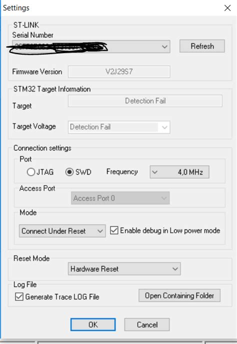 Problem Connecting St Link V2 Isol To St Link Util Stmicroelectronics Community
