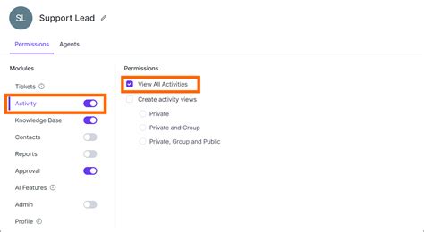 Activity Module Permissions In Bolddesk