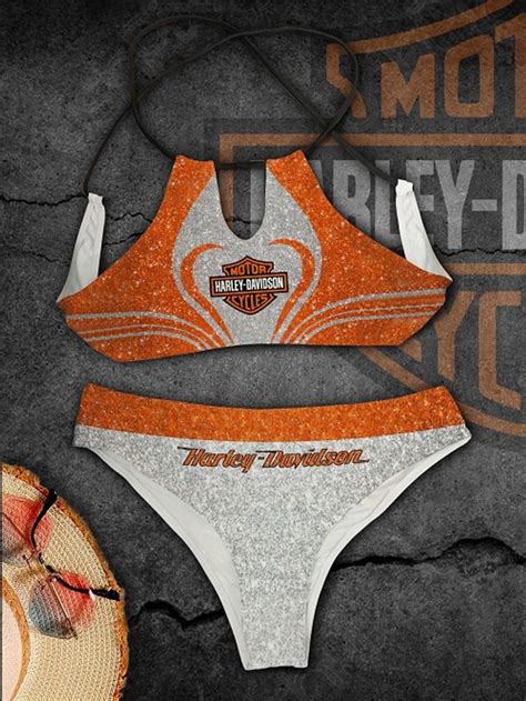 Harley Davidson Motorcycle Sexy Bikini Swimsuit Nala298 Gladysclothing Print On Demand Store