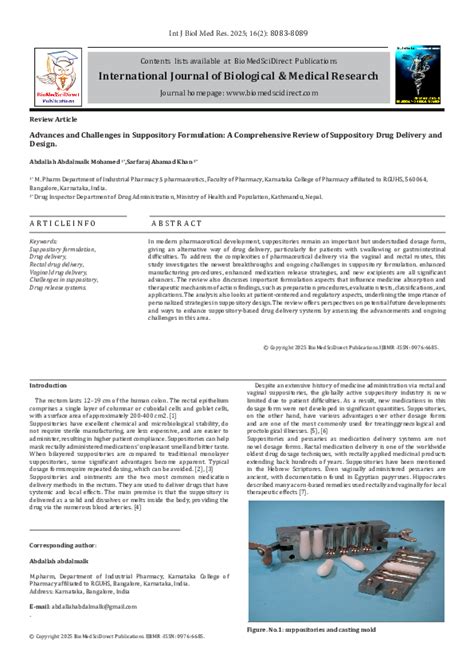 Pdf Advances And Challenges In Suppository Formulation A