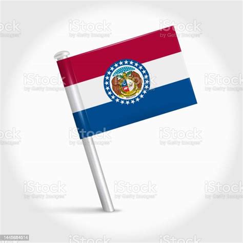 미주리 지도 핀 플래그입니다 3d 현실적인 벡터 일러스트 레이 션 3차원 형태에 대한 스톡 벡터 아트 및 기타 이미지 3차원 형태 각도 갇힌 Istock