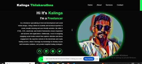 Kalinga Thilakarathna On Linkedin Html5 Css Javascript Portfolio