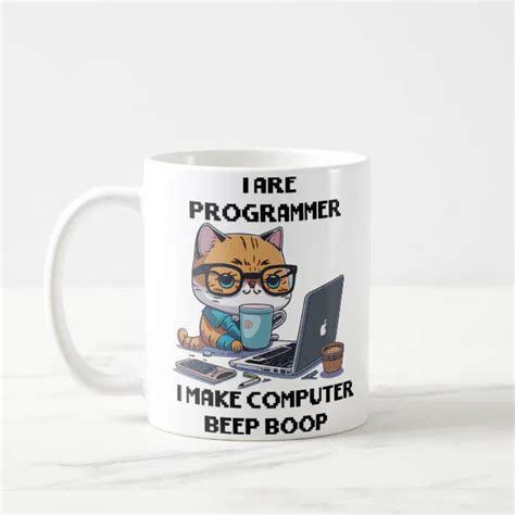 I Are Programmer Cat Beep Boop Cat Programmer Coffee Mug Zazzle