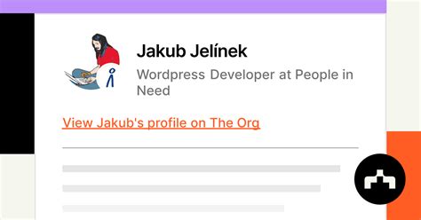 jakub jelínek wordpress developer at people in need the org