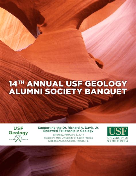 Usf Geology Alumni Banquet Program And Annual Report
