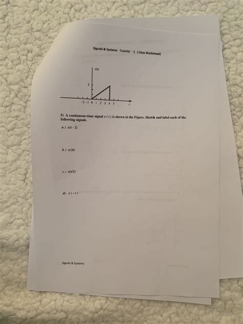 Solved Signals Systems Tutorial Cuss Worksheet A Chegg Com