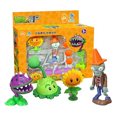 Набор фигурок Plants Vs Zombies Set K Растения против зомби Set 4 14см купить с