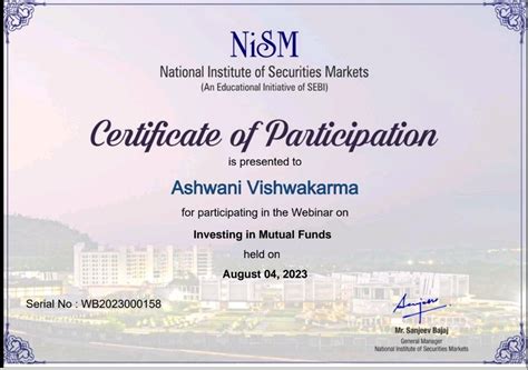 ashwani vishwakarma on linkedin mutualfund nism sebi securities investment