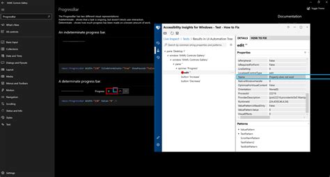 Name Property Missing For Progress Text Box Present Under Header A Determinate Progress Bar