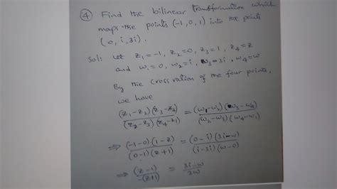 solved 5 find the bilinear transformation which maps the