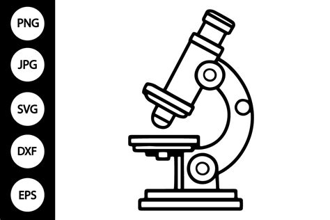 Outline Microscope Svg Coloring Page Graphic By Mydigitalart13 · Creative Fabrica