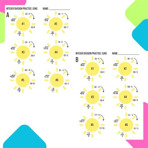 Integer Operations Practice With Differentiation Bundle By Math With Mash