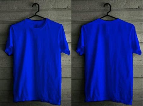 Mockup Kaos Biru Koleksi Gambar