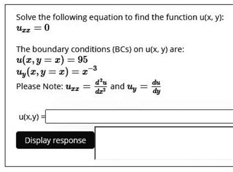 Solved Solve The Following Equation To Find The Function Chegg Com