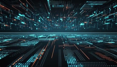 Premium Photo Binary Code Matrix Background Scientific Technology Data Binary Code Network