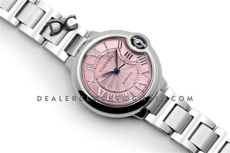 Cartier Ballon Bleu De Cartier Replica 36mm Pink Dial In Steel
