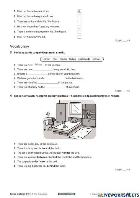 Klasa 4 Test 4 Online Exercise For Live Worksheets